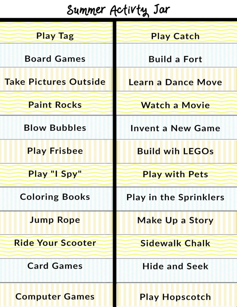 DIY Summer Activities Jar | Easy Kids Activities | Summer