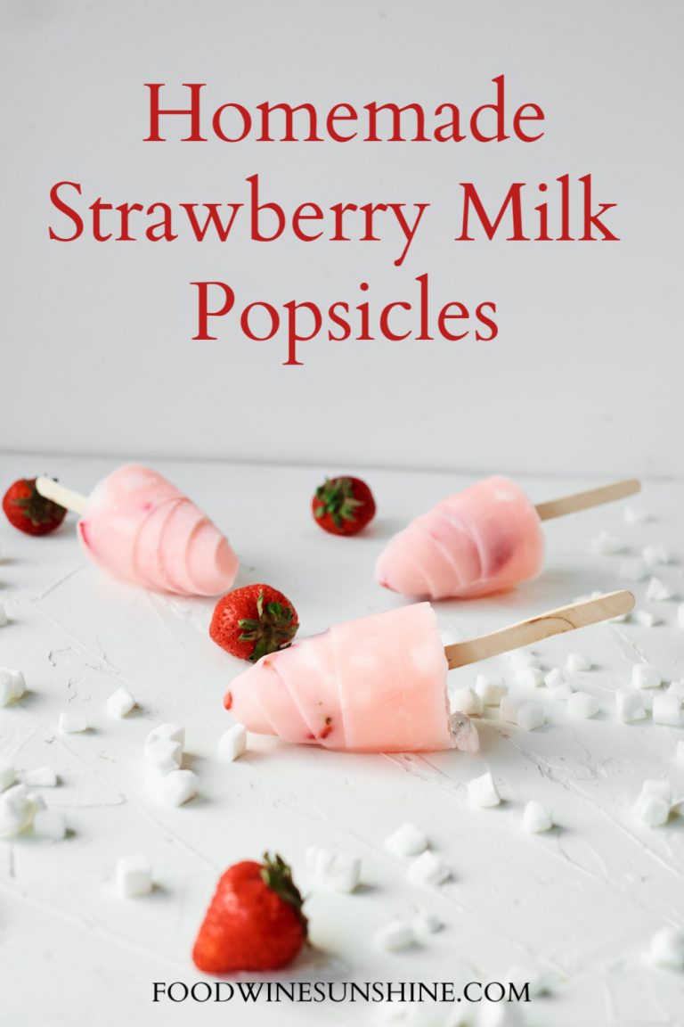 Homemade Strawberry Milk Popsicles | Strawberry Milk