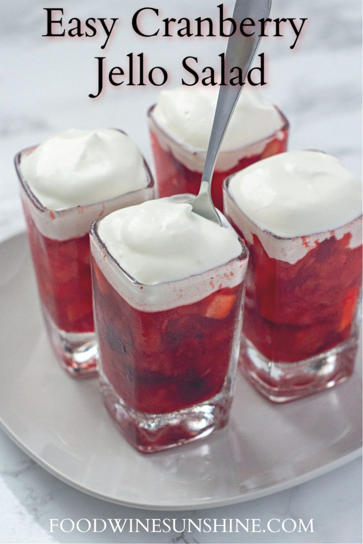 Easy Cranberry Jello Salad | Holiday Dessert Recipes