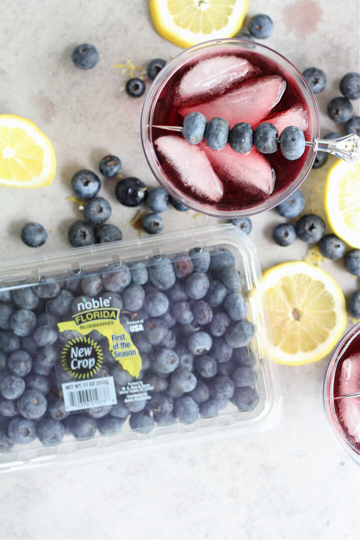 Call Me An Uber Blueberry Vodka Wine Cocktail