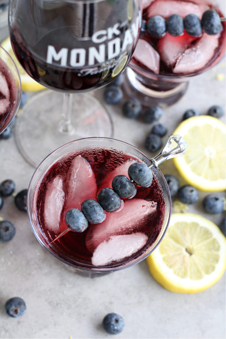 Call Me An Uber Blueberry Vodka Wine Cocktail