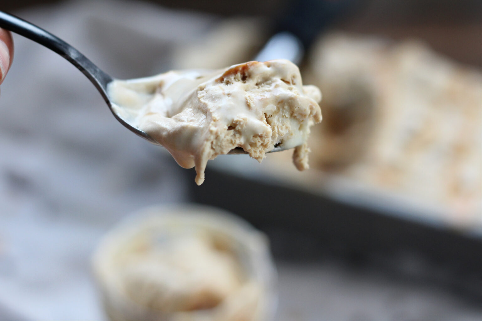 No Churn Coffee Dulce de Leche Ice Cream