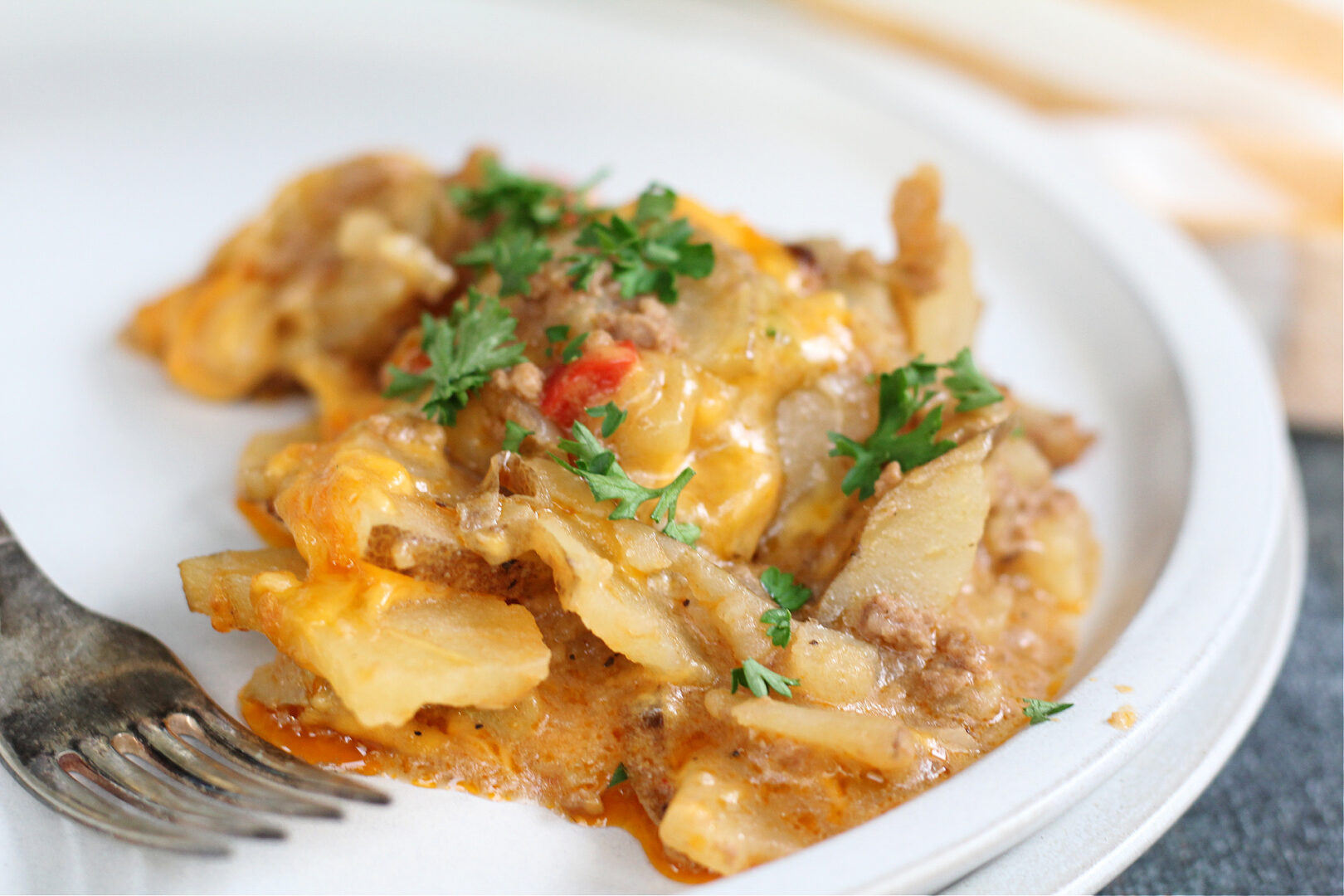 One Pot Cheesy Beef and Potatoes