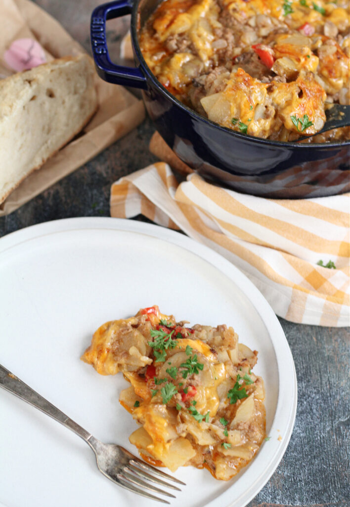 One Pot Cheesy Beef and Potatoes